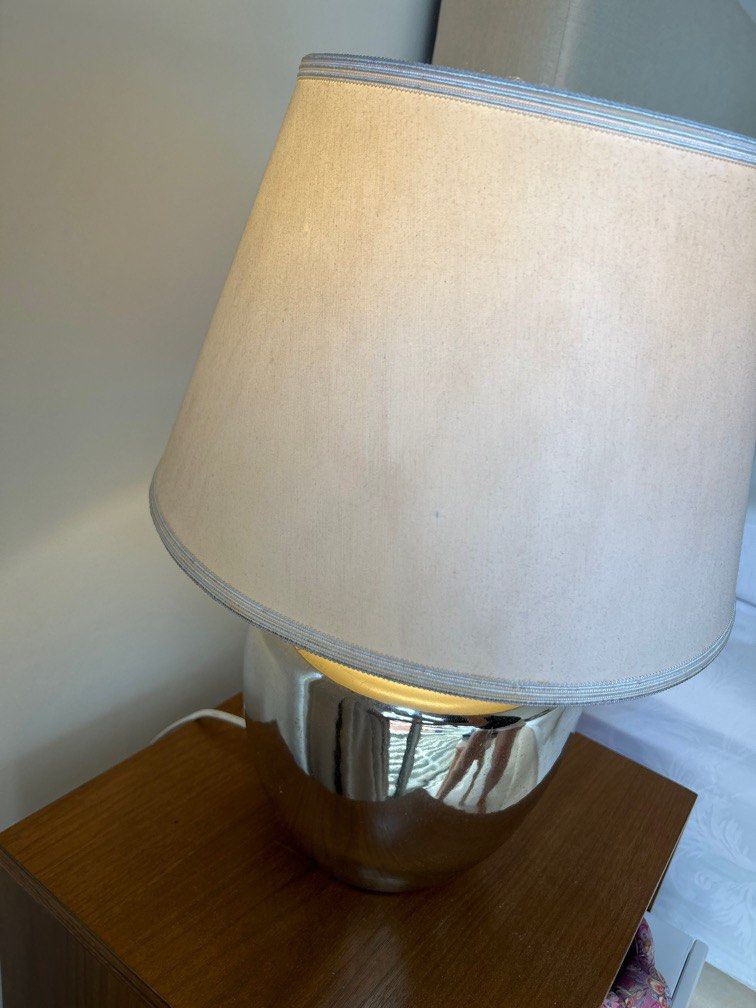 IKEA Table Lamp silver base, Furniture & Home Living, Lighting & Fans ...