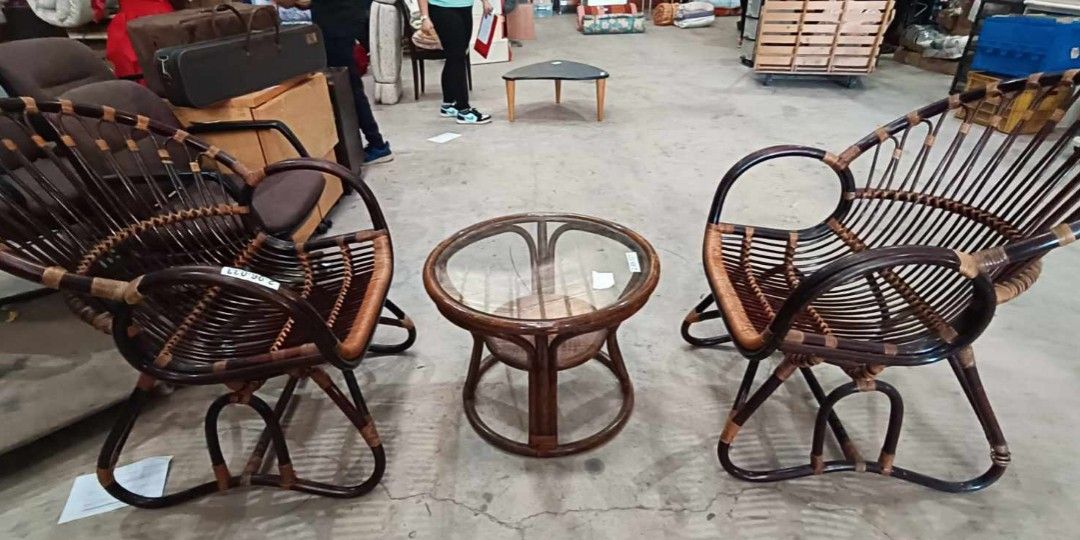 Japan Rattan Coffee Set, Furniture & Home Living, Furniture, Other Home ...