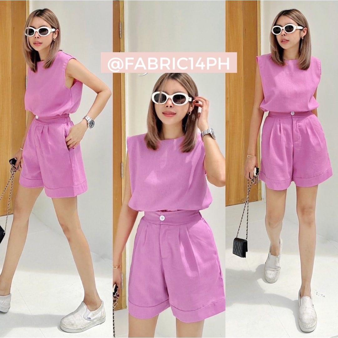 JAZ Linen Top and Shorts Coords, Women's Fashion, Dresses & Sets, Sets ...