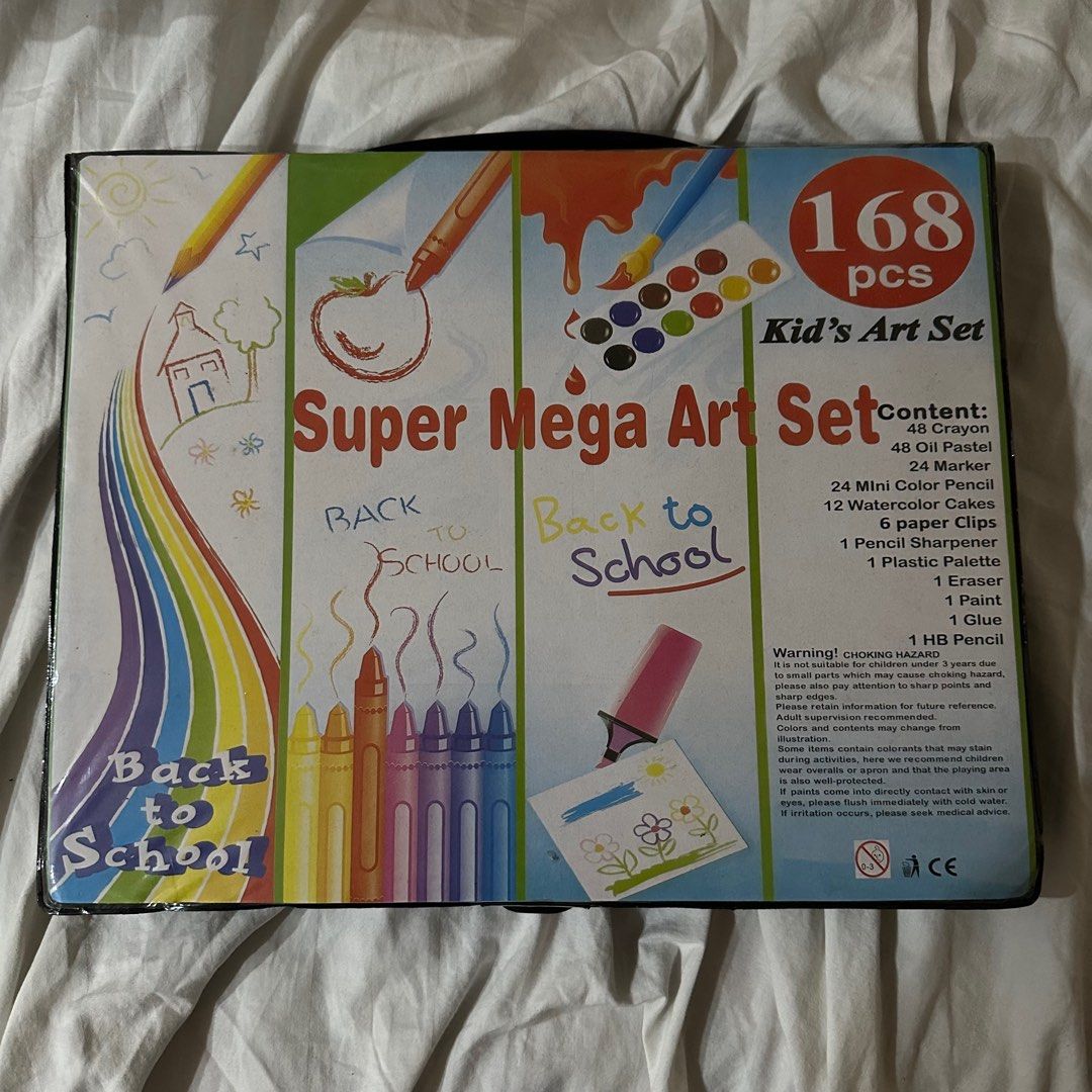 Kids Super Mega Art Set (168 pcs) Coloring Materials, Hobbies & Toys ...