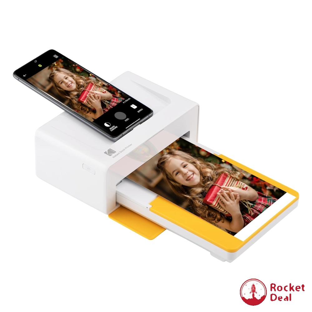 KODAK Dock Plus 4PASS Instant Photo Printer (4x6") + 10 Sheets (Printer ...