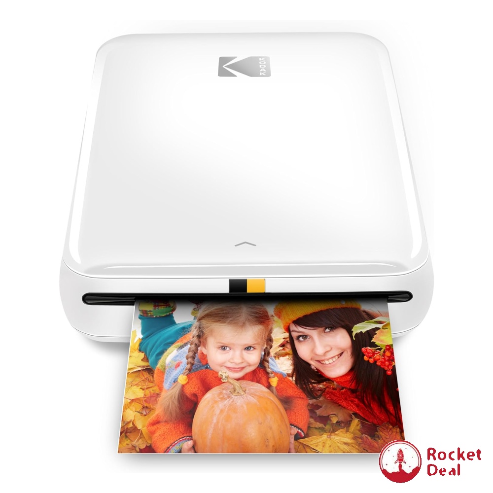 KODAK Step Wireless Mobile Photo Mini Printer (White) Compatible w/iOS ...