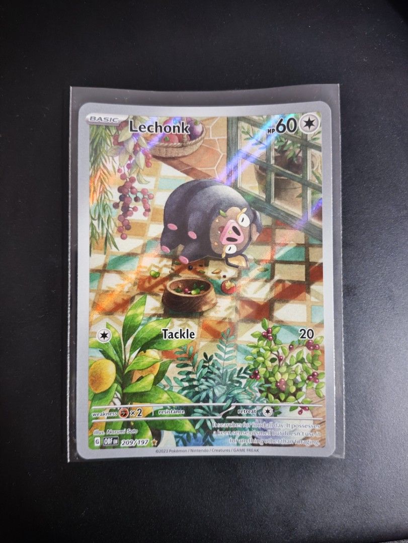 Lechonk IR (209/197) - Pokemon TCG Obsidian Flames, Hobbies & Toys ...