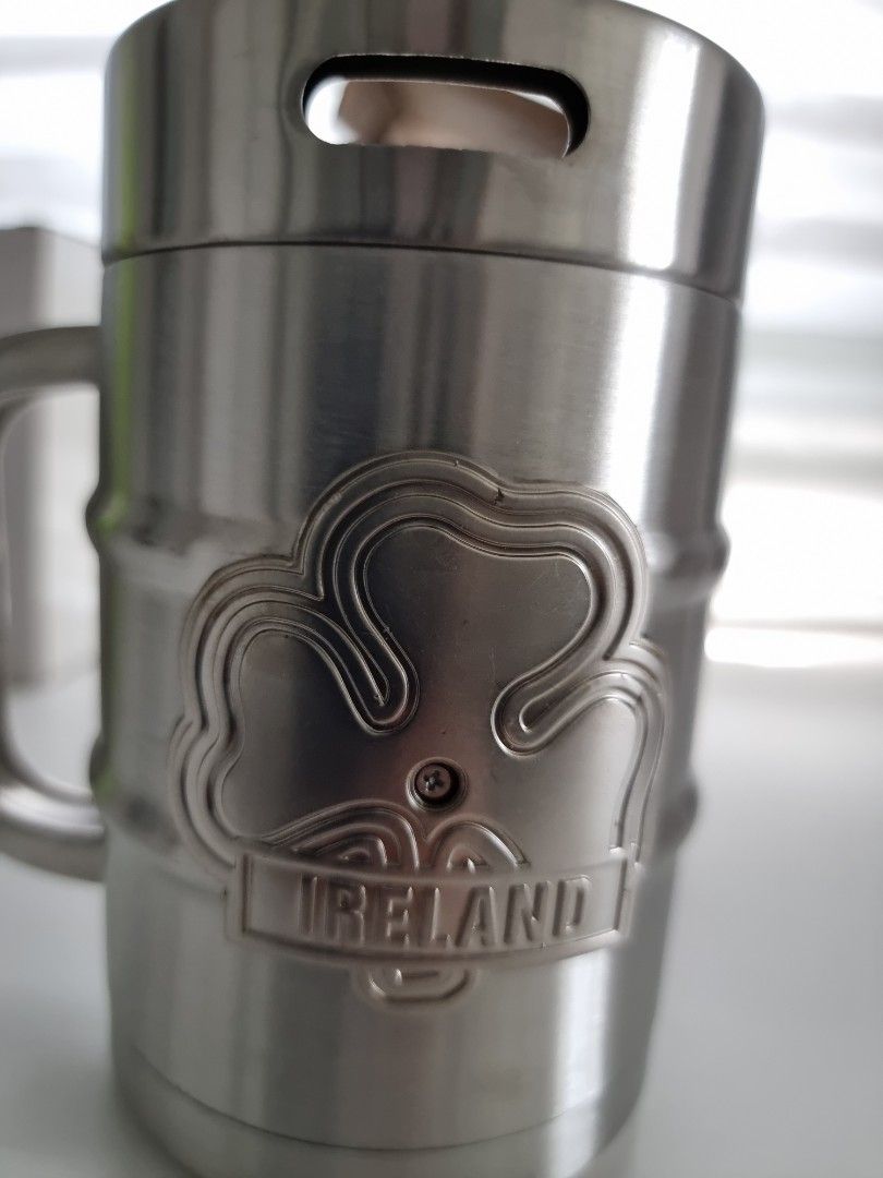 Limited Edition IRELAND Pewter Like/Stainless Steel Heineken Insulated ...