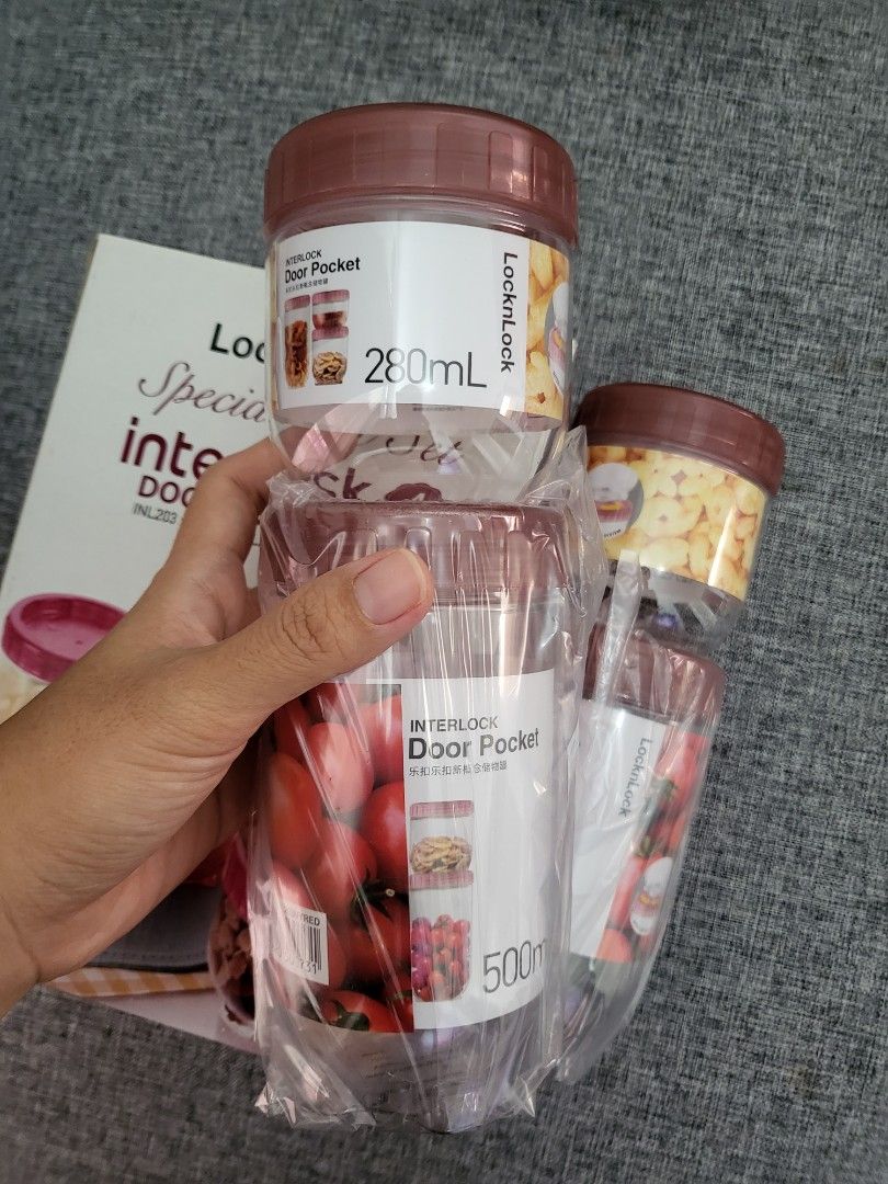 LocknLock Gift Set Interlock Door Pocket 4pcs, Kitchen & Appliances di Carousell