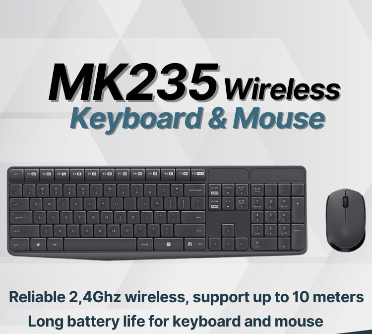 Logitech Mk235 Wireless Keyboard And Mouse Combo Computers And Tech Parts And Accessories