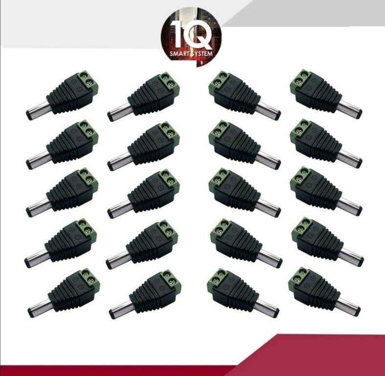 Male Connector 12v DC Power Jack Adapter Connector for Led Strip CCTV ...