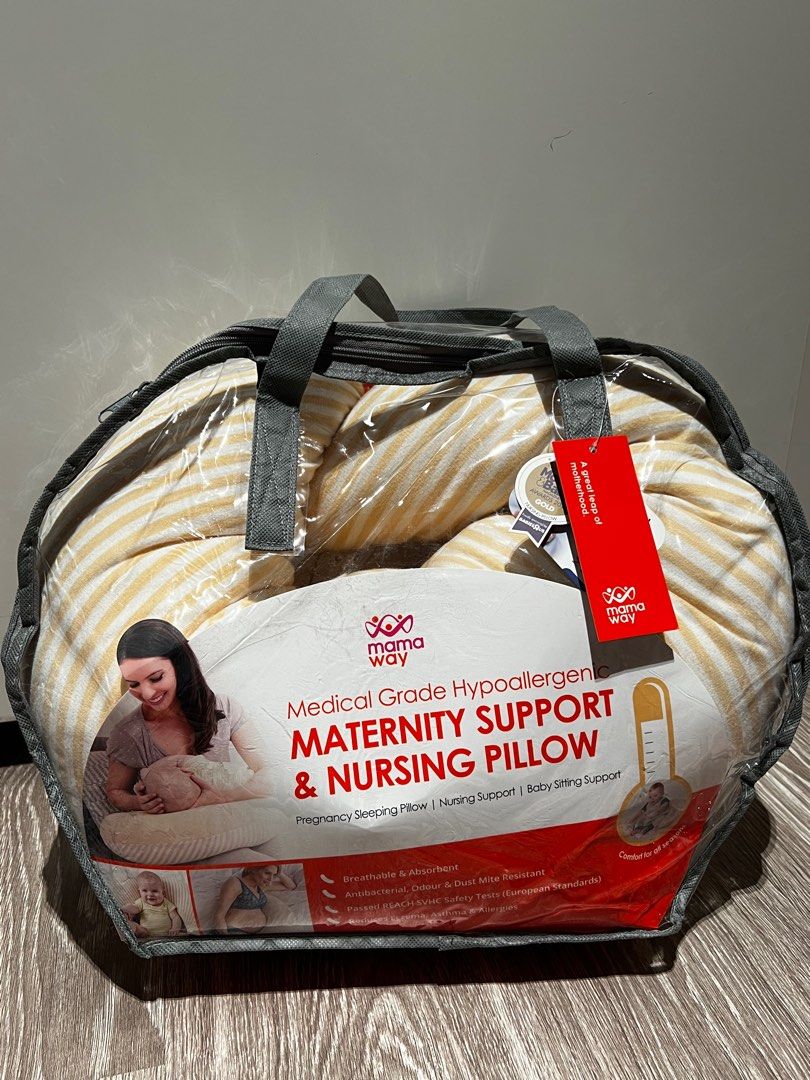 Mamaway 3-In-1 Medical Grade Hypoallergenic Moon Pillow with Case, Babies & Kids, Maternity Care ...