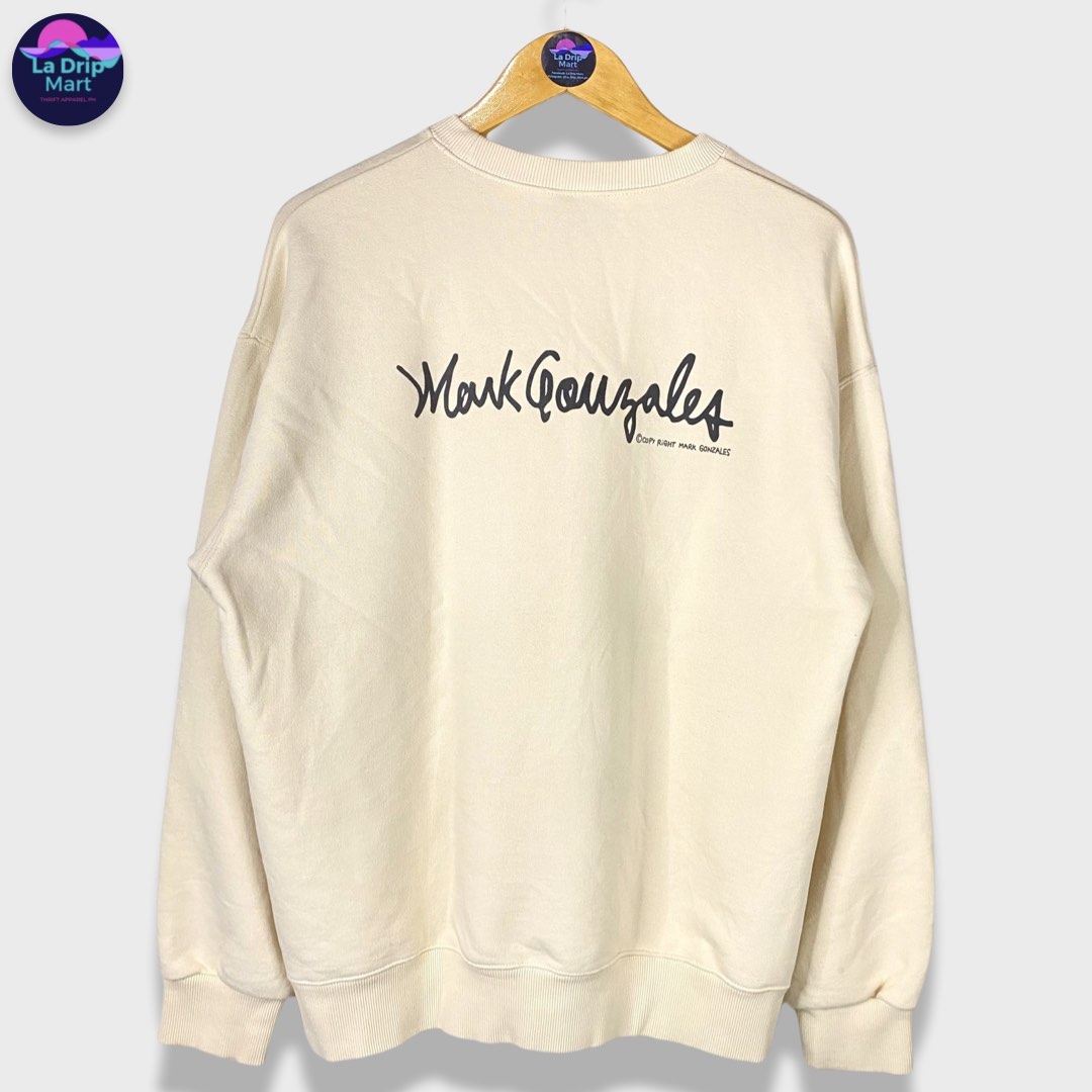 MARK GONZALES CALLIGRAPHY SWEATER ., Men's Fashion, Coats, Jackets and Outerwear on Carousell