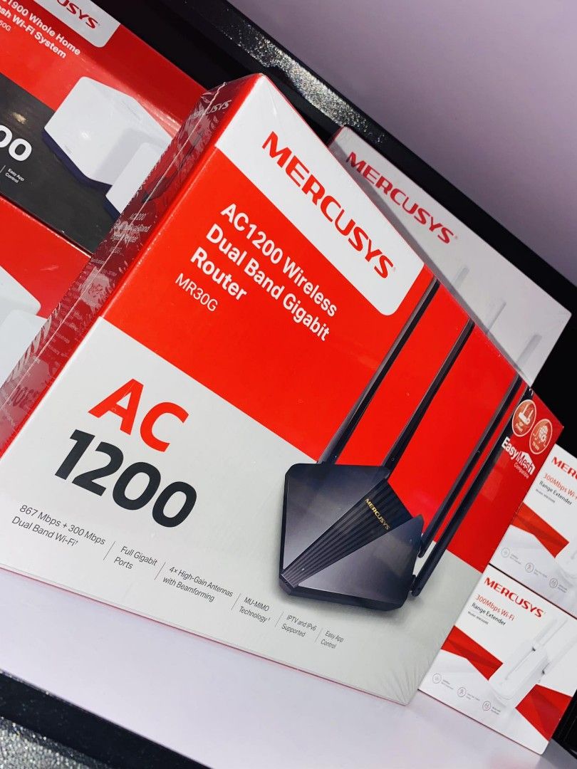 Mercusys MR30G AC1200 Wireless Dual Band Gigabit Router, Computers ...
