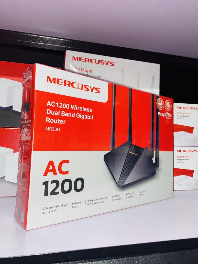 Mercusys MR30G AC1200 Wireless Dual Band Gigabit Router, Computers ...