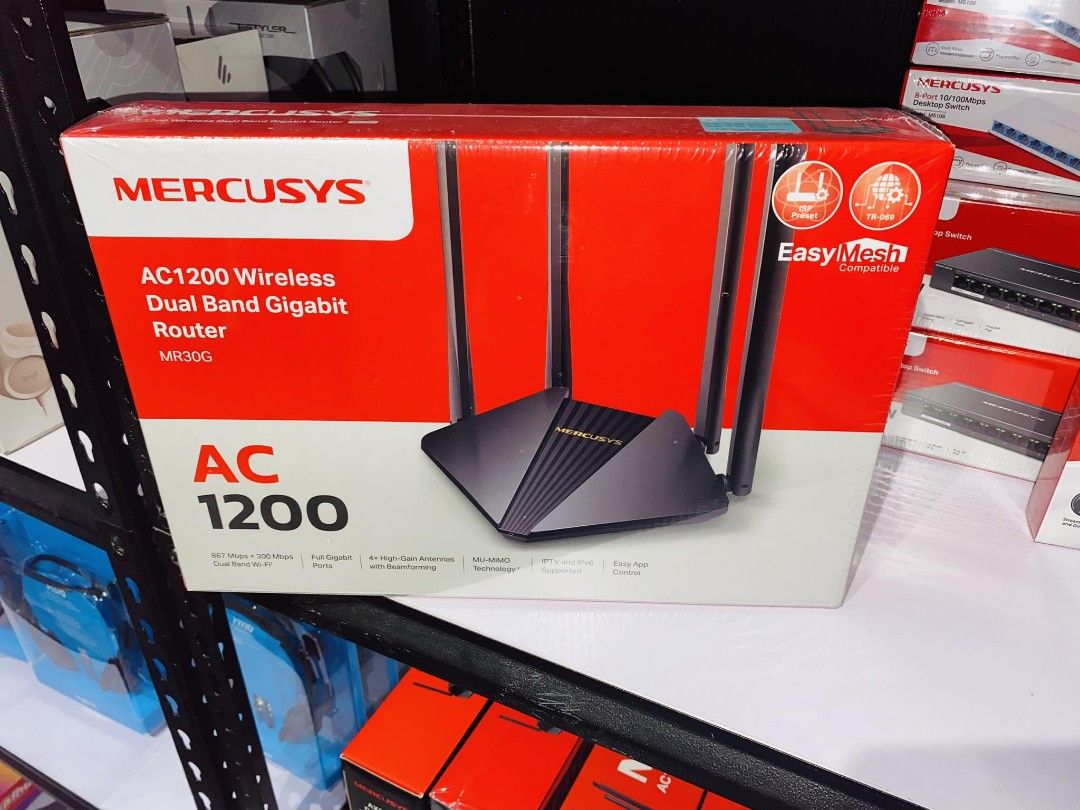 Mercusys MR30G AC1200 Wireless Dual Band Gigabit Router, Computers ...