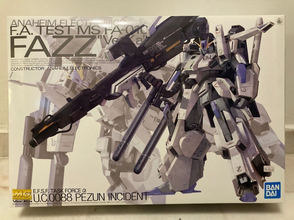 Mg 1/100 FAZZ Full Armor ZZ Gundam ver ka. Gunpla model kit, Hobbies & Toys, Toys & Games on ...