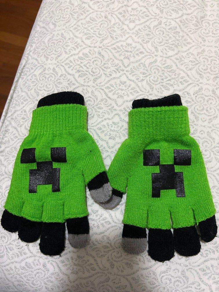 Minecraft gloves, Babies & Kids, Babies & Kids Fashion on Carousell