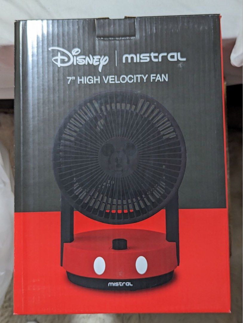 Mistral 7” High Velocity Fan (Mickey Mouse), Furniture & Home Living ...