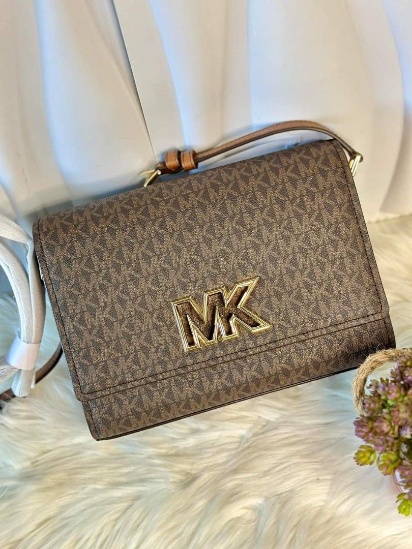 MK Mimi Medium Logo Messenger Bag, Women's Fashion, Bags & Wallets ...
