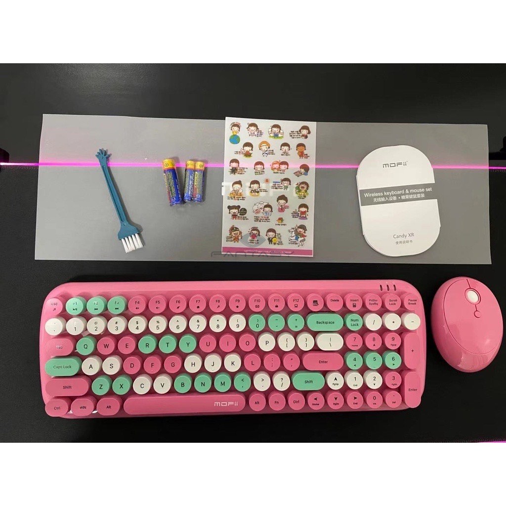 Mofii Candy XR 2.4G Wireless Keyboard and Mouse Combo Cute Keyboard ...