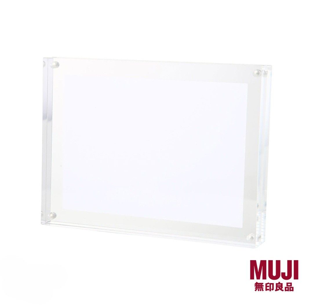 Muji Acrylic Frame Solid for Art Photo 26cm x 20cm, Furniture & Home ...