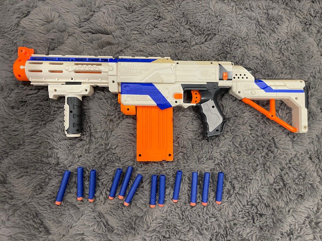 Nerf Gun Retaliator ELITE with 12 Bullets, Hobbies & Toys, Toys & Games ...