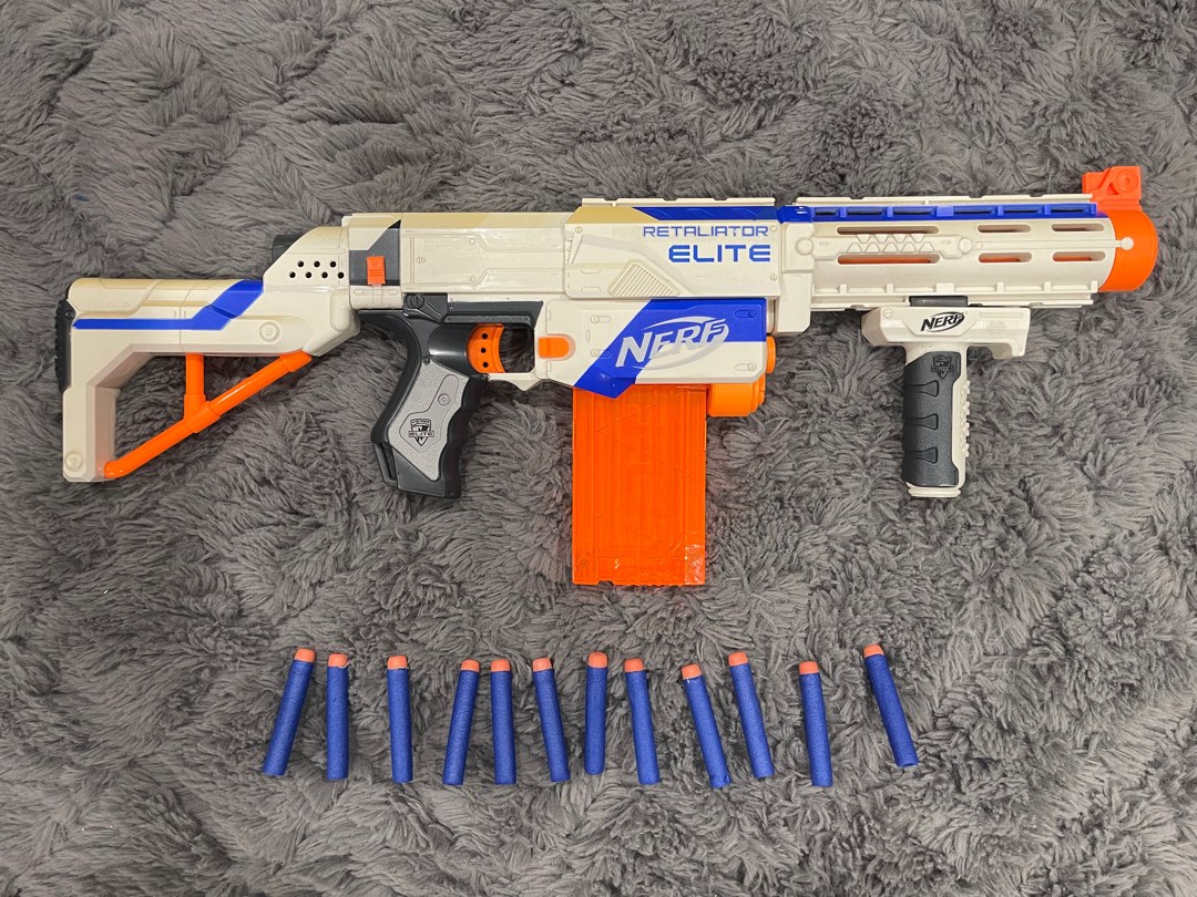Nerf Gun Retaliator ELITE with 12 Bullets, Hobbies & Toys, Toys & Games ...