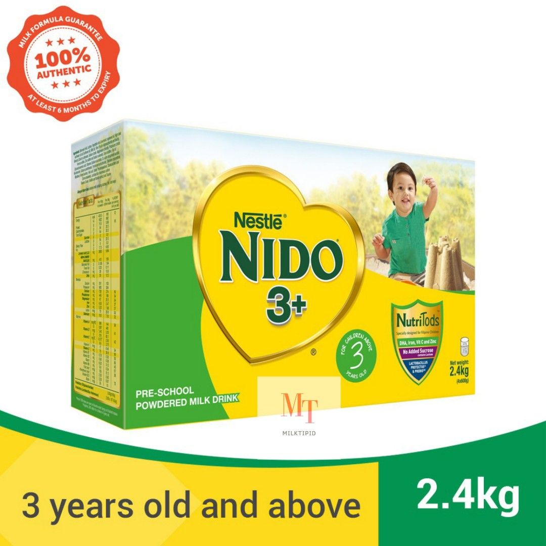 Nestle Nido 3+ 2.4kg (Nov 2024 EXP) Formula Powder Milk Drink, Food ...