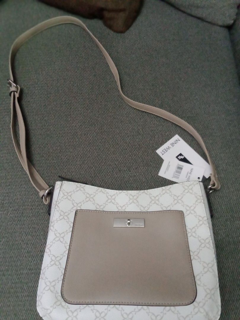 Nine West Harmon US Cross Body White Pumice Logo Ladies Bag New, Women's Fashion, Bags & Wallets ...
