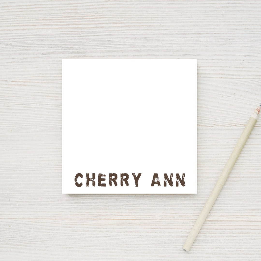 Notepad Minimalist Stamp Font, Hobbies & Toys, Stationary & Craft ...
