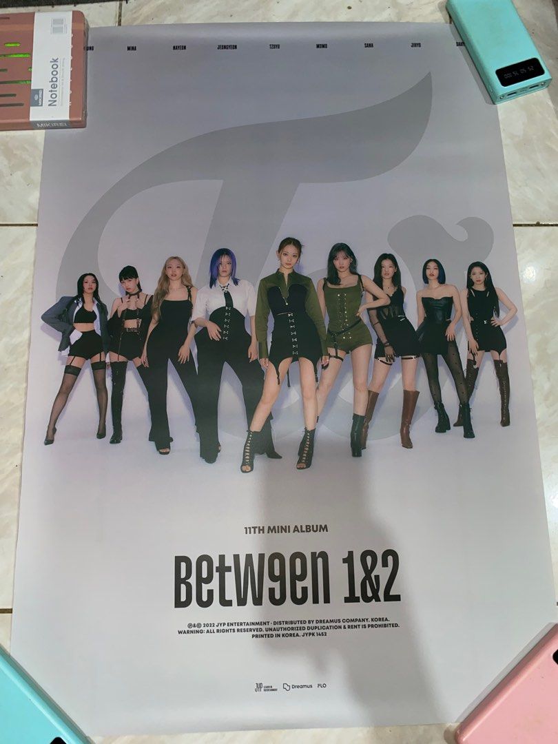 OFFICIAL Twice Poster Twice Between 1&2 Poster Mina Jeongyeon Jihyo Dahyun Chaeyeong Twice ...