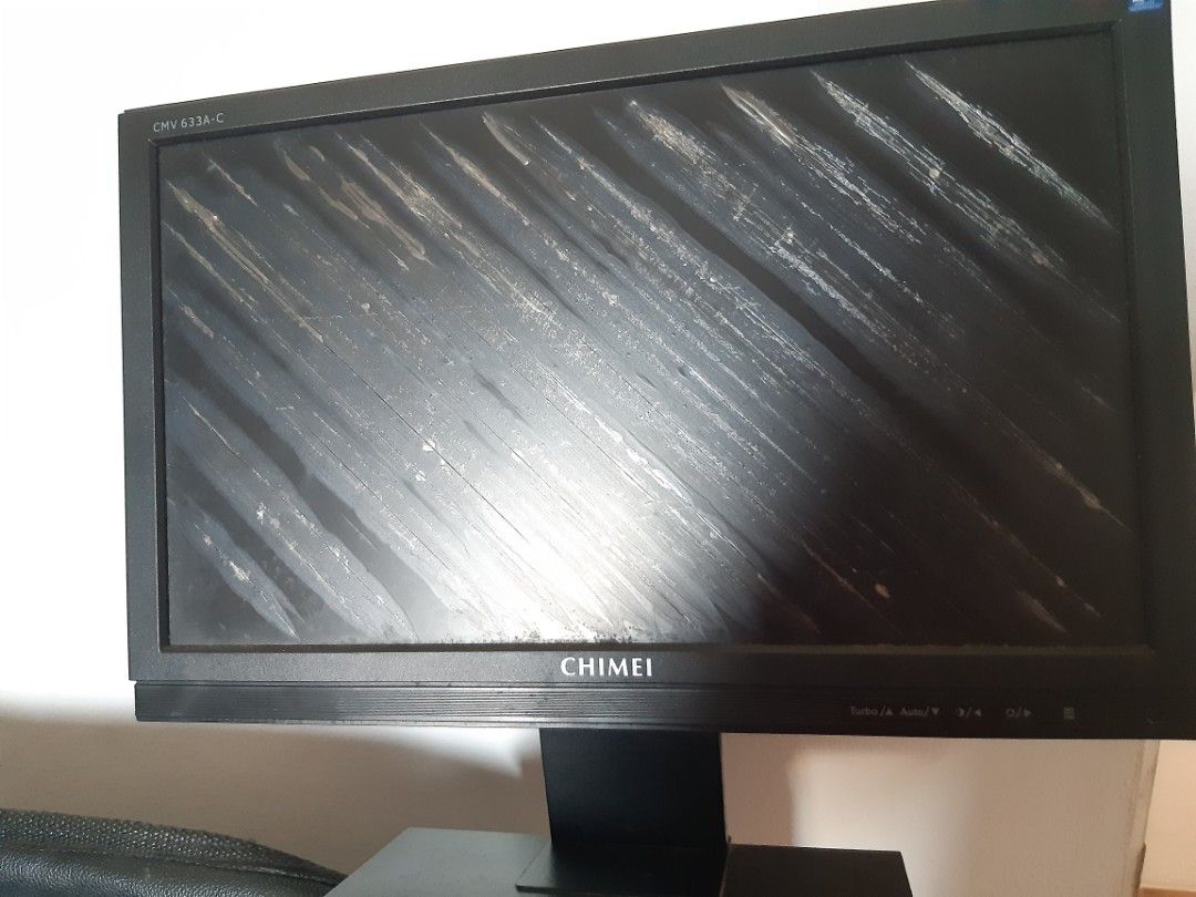 Old Defective Chimei LCD Monitor Burnt screen, Computers & Tech, Parts ...