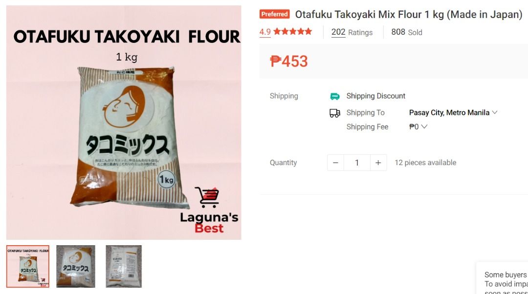 Otafuku Takoyaki Mix Flour 1 kg (Made in Japan), Food & Drinks, Other Food & Drinks on Carousell