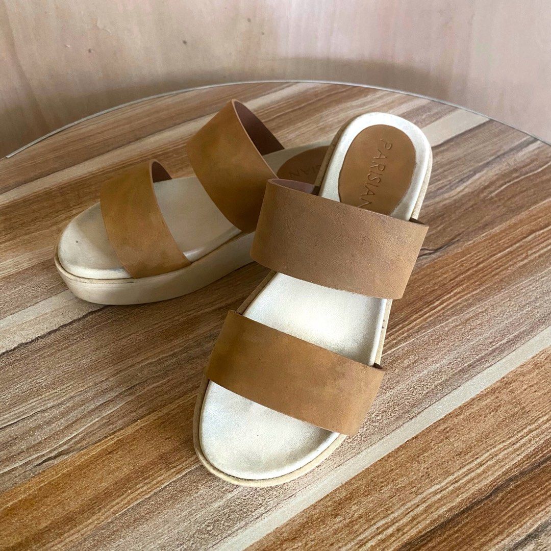 PARISIAN caramel color strapped sandals, Women's Fashion, Footwear ...