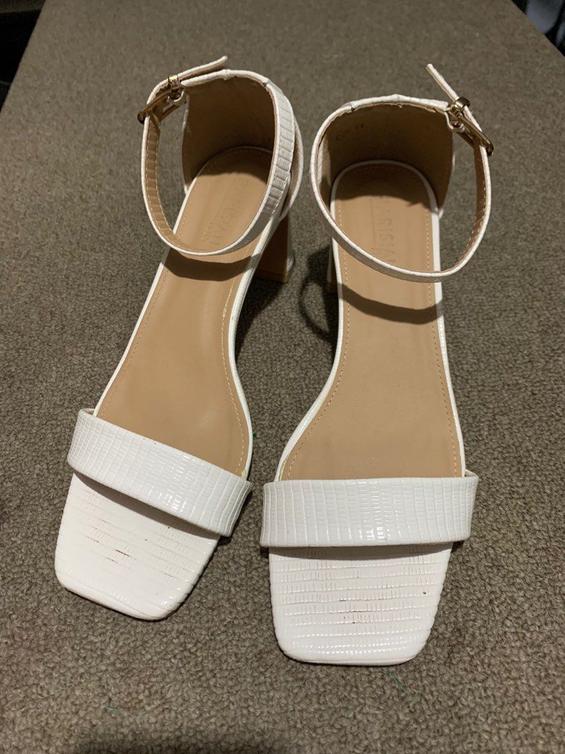 Parisian Plus Gen BS Heels in White, Women's Fashion, Footwear, Heels ...