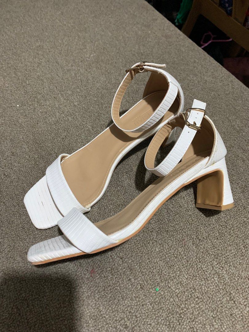 Parisian Plus Gen BS Heels in White, Women's Fashion, Footwear, Heels ...