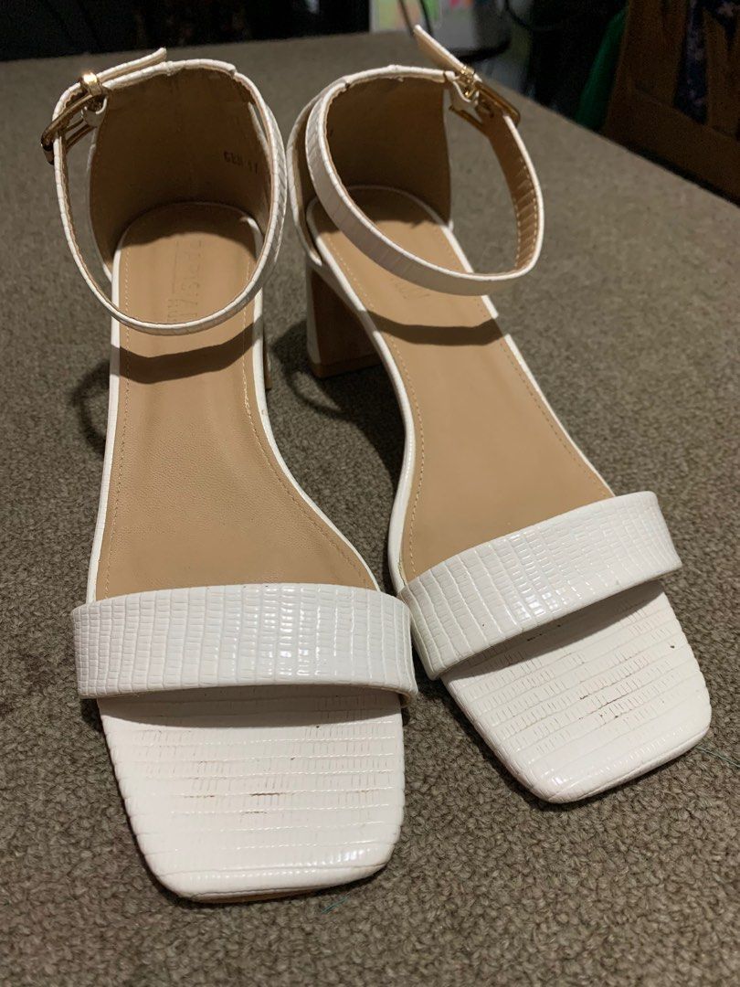 Parisian Plus Gen BS Heels in White, Women's Fashion, Footwear, Heels ...
