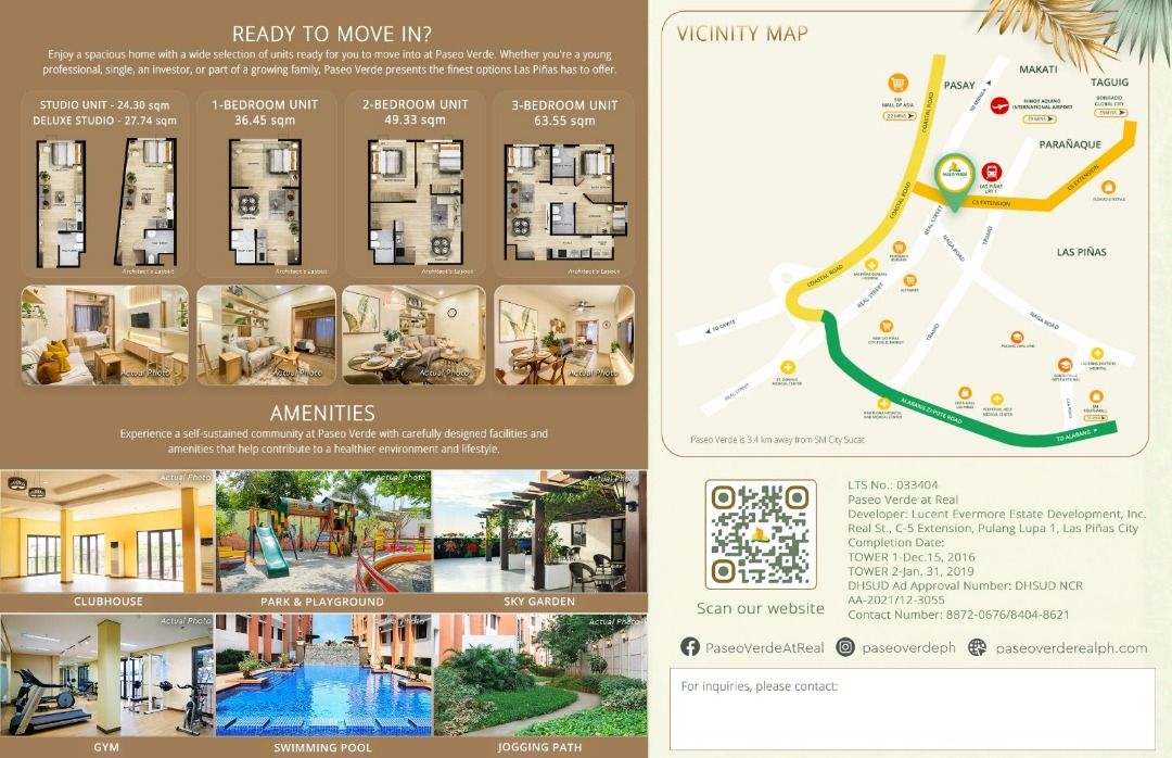 Paseo Verde at Real - Ready for Occupancy Low-rise Condominium ...