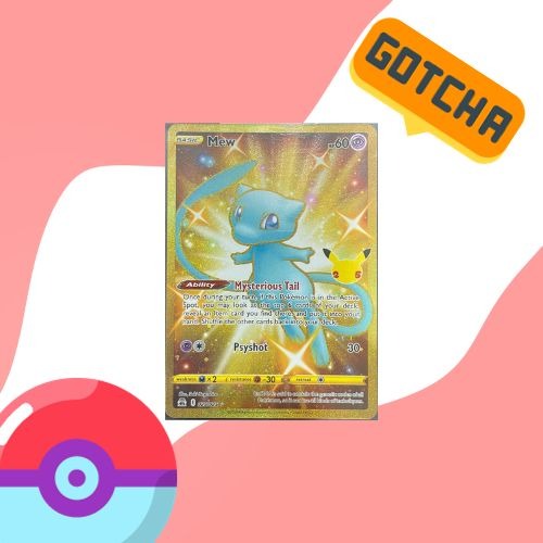 Pokémon Golden Mew Holo 025/025 Celebrations, Hobbies & Toys, Toys ...