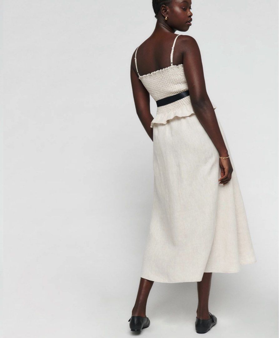 Reformation Linen Dress with Ribbon/Bow, Women's Fashion, Dresses ...