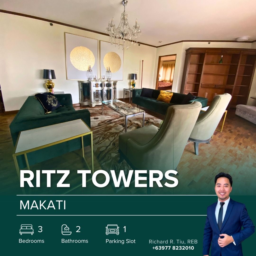 Ritz Towers 3BR Three Bedroom Condo with 1 Parking in Makati Central ...