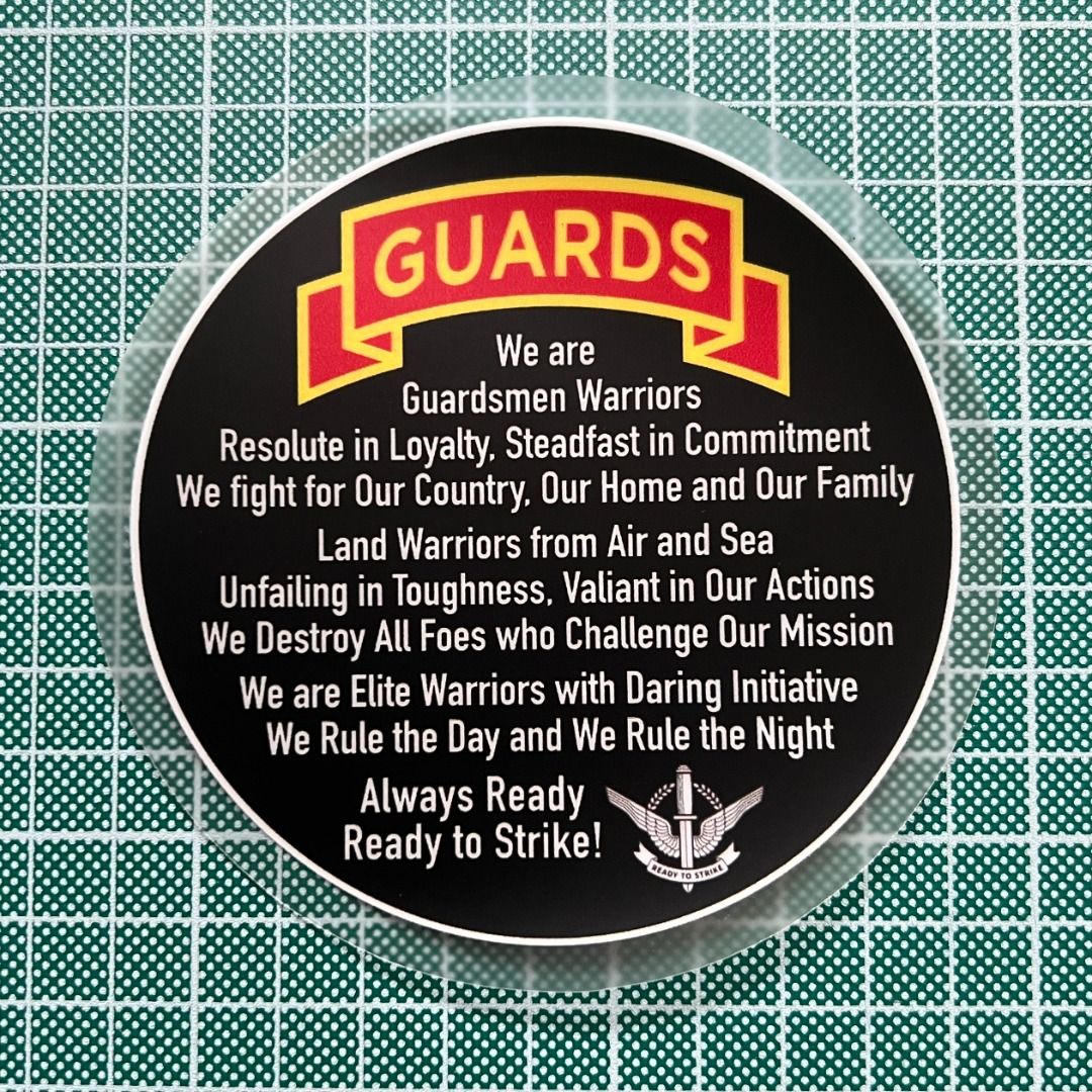 SAF GUARDS CREED Cling Decals . 11cm diameter . Free Normal Mail ...