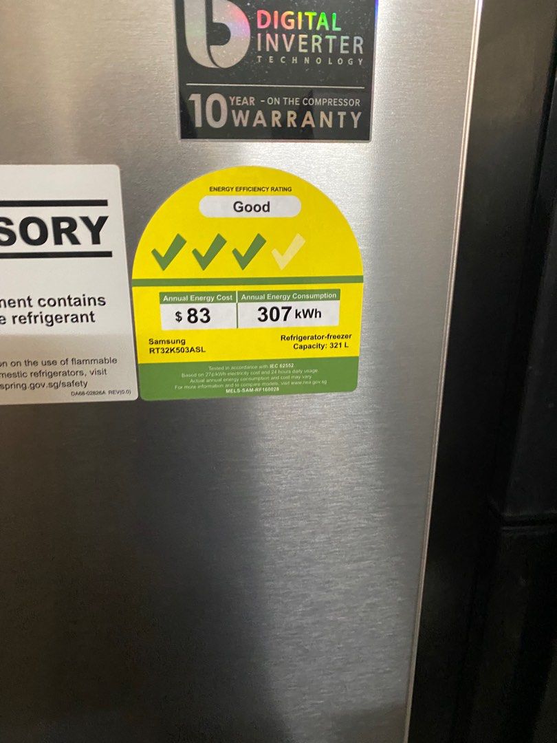 Samsung 321l 2 door fridge / refrigerator, TV & Home Appliances ...