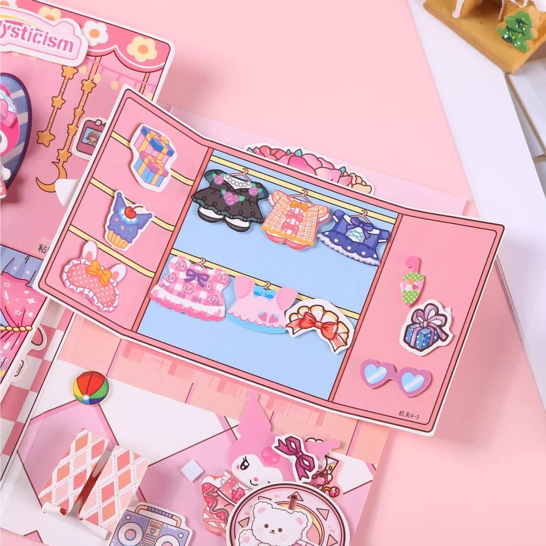Sanrio 3D Interactive Magical Mechanism Book DIY Kit Pre-Cut Quiet Book ...