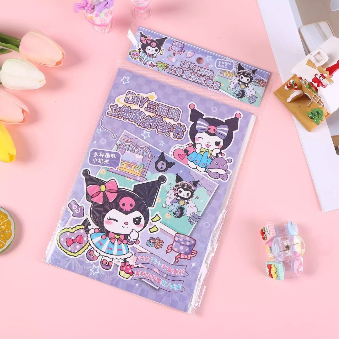 Sanrio 3D Interactive Magical Mechanism Book DIY Kit Pre-Cut Quiet Book ...