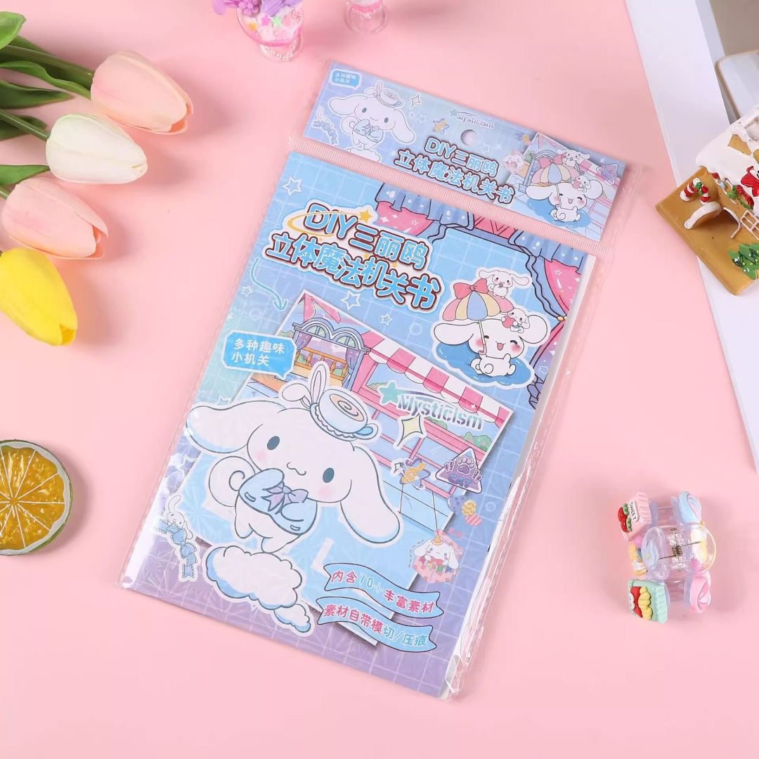 Sanrio 3D Interactive Magical Mechanism Book DIY Kit Pre-Cut Quiet Book ...