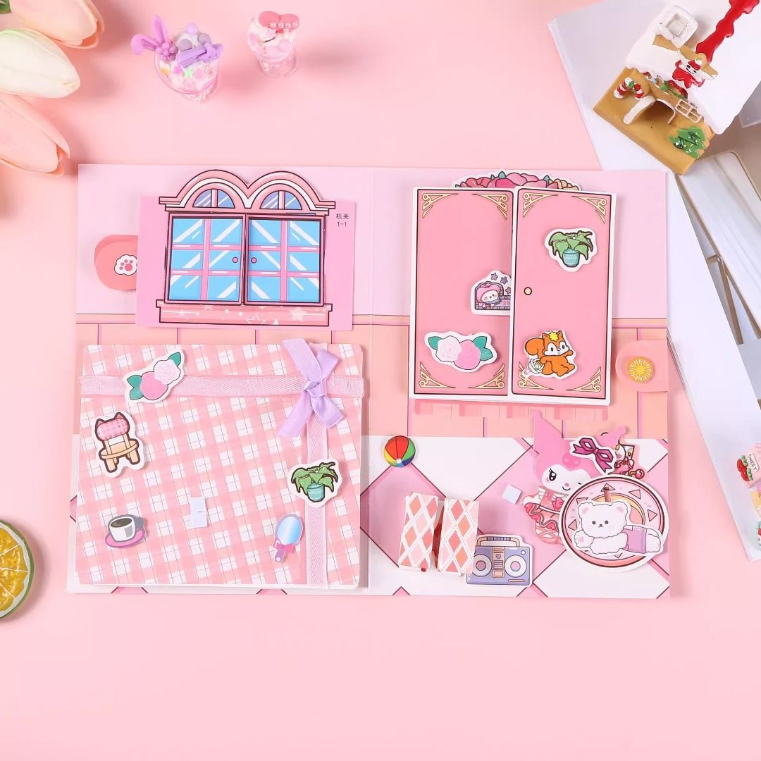 Sanrio 3D Interactive Magical Mechanism Book DIY Kit Pre-Cut Quiet Book ...