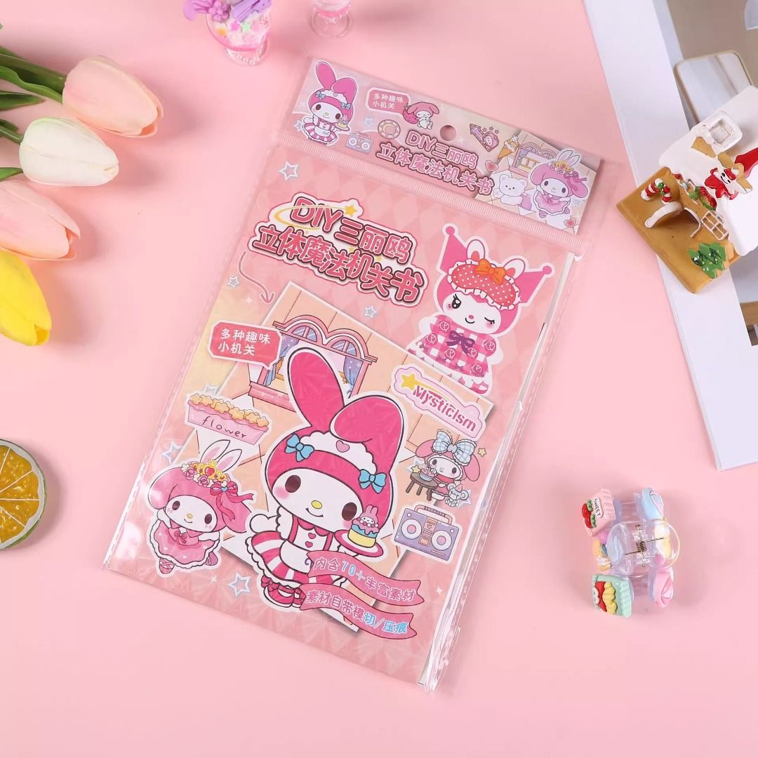 Sanrio 3D Interactive Magical Mechanism Book DIY Kit Pre-Cut Quiet Book ...