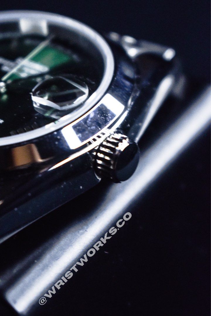 SEIKO MOD OYSTER PERPETUAL DAY DATE ROMAN OLIVE GREEN 36MM, Men's ...