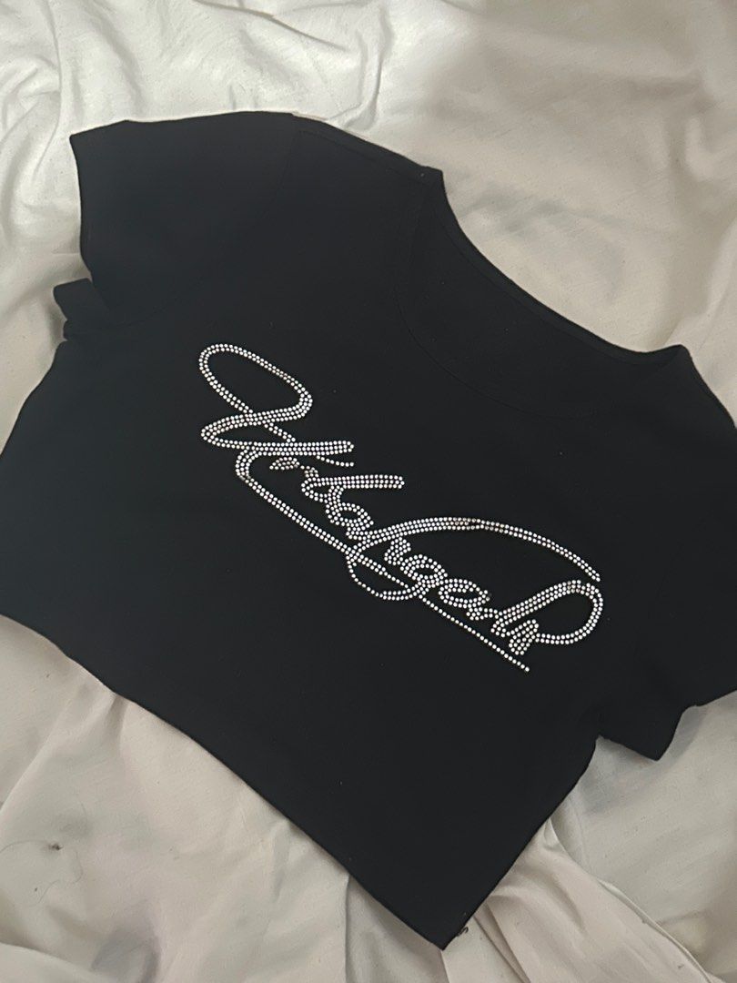 sparkle glitter statement crop top | aesthetic, party, Women's Fashion ...