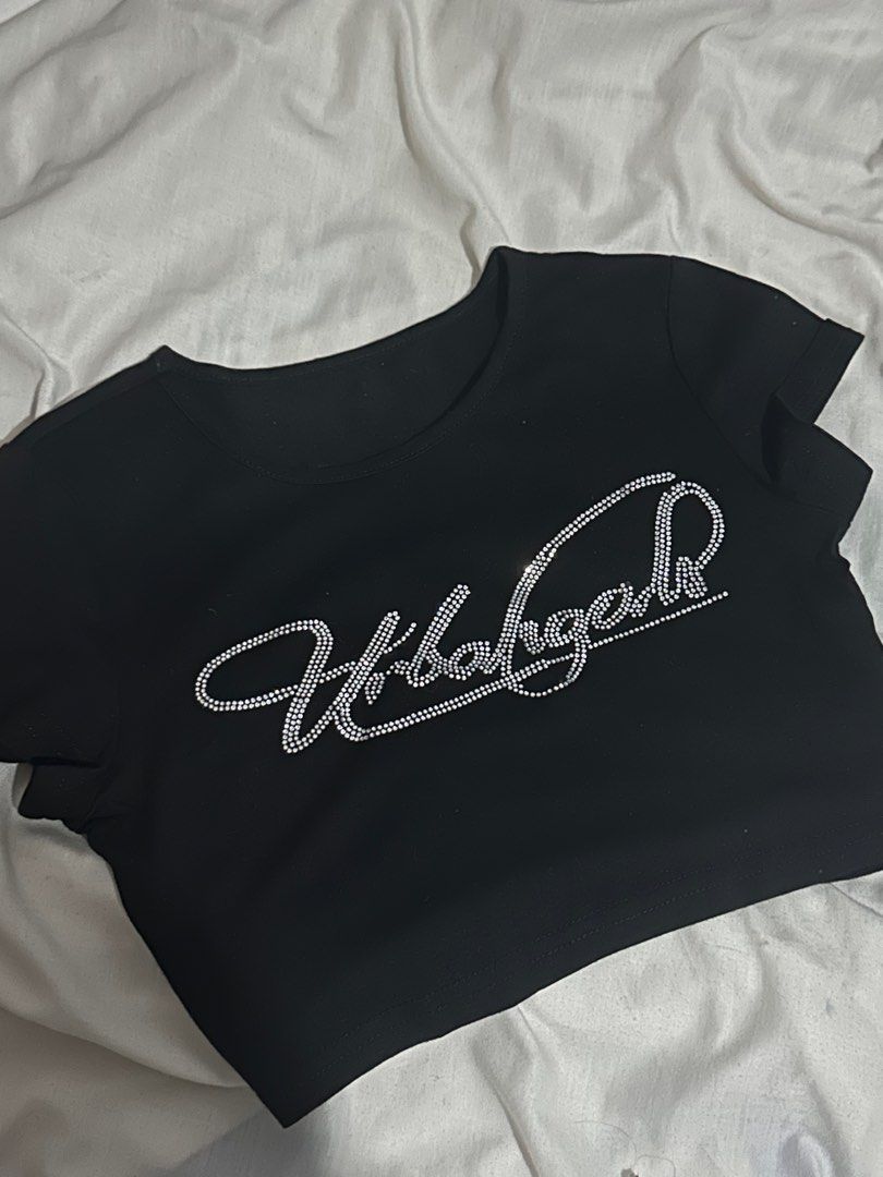 sparkle glitter statement crop top | aesthetic, party, Women's Fashion ...