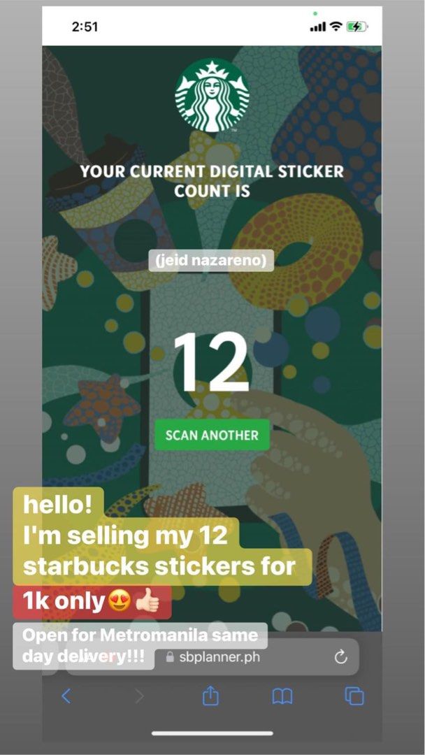 Starbucks Stickers, Tickets & Vouchers, Store Credits on Carousell