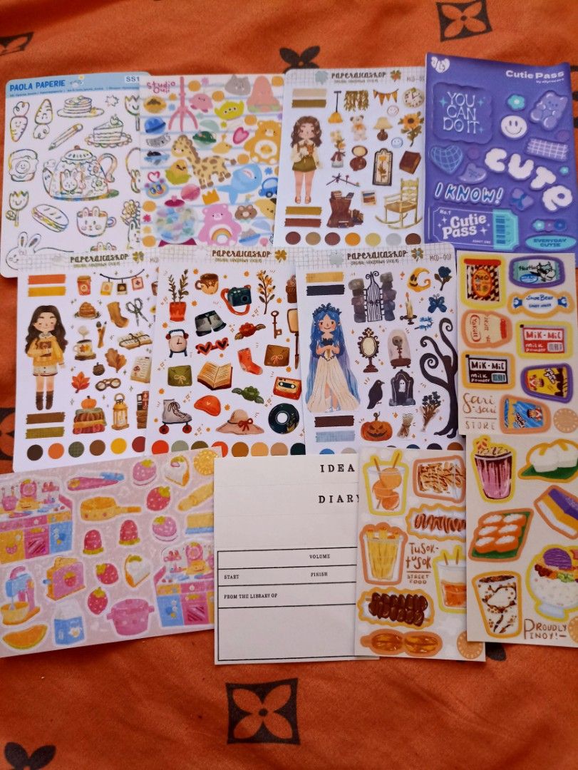[TAKE ALL] Cute Stationery Sticker Set C, Hobbies & Toys, Stationary ...